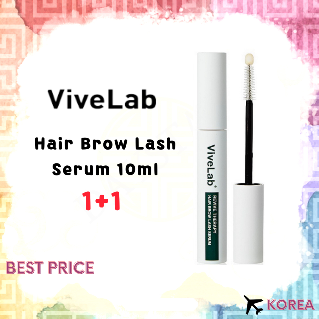 Vivelab 1+1 Revive Therapy Lash Serum / Eyelash growth promoter & Hair Brow for 8 weeks ...