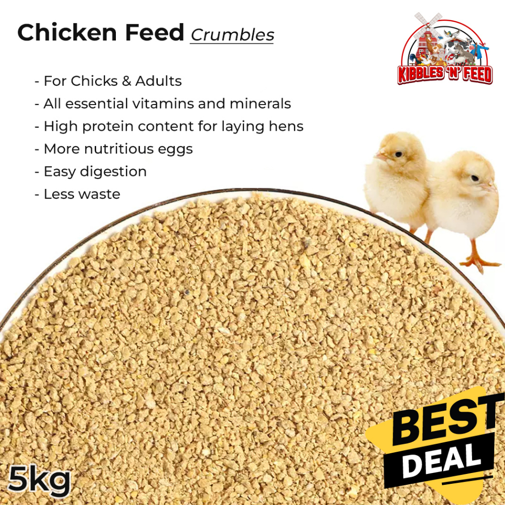 🇸🇬[LOCAL SELLER]🇸🇬 5kg BEST VALUE CHICKEN FEED CRUMBLES 16% HIGH ...