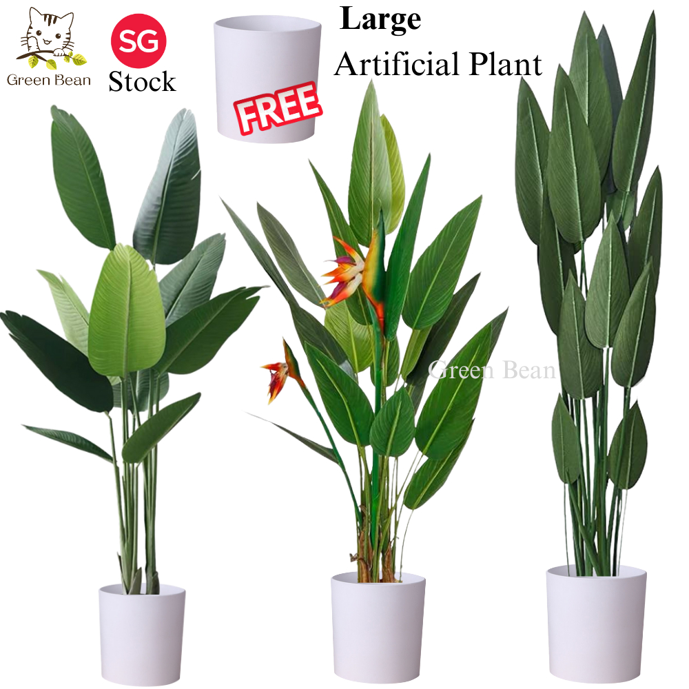 Large Artificial Plant Fack Plant With Free White Plastic Pot ...