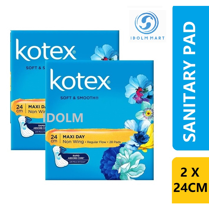 [Bundle of 2 Packs ] Kotex Soft & Smooth 24cm Maxi Day Non Wing ...