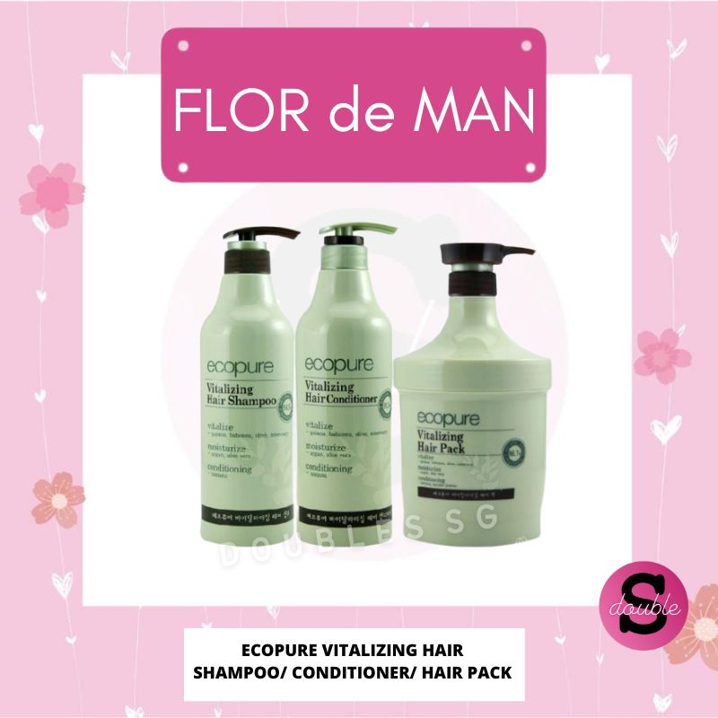 Flor De Man Ecopure Vitalizing Hair Shampoo / Conditioner / Hair Pack ...