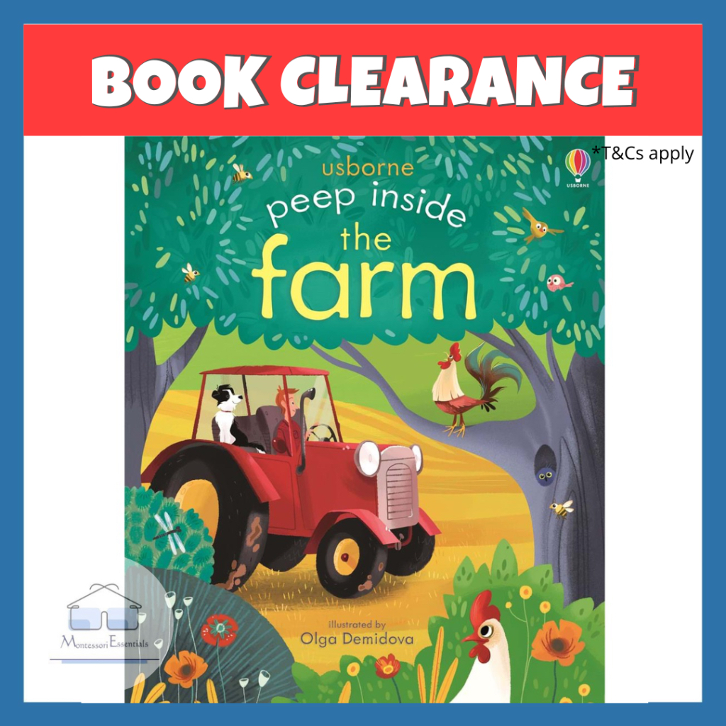 (The Farm) Usborne Peep Inside Children Hardcover Educational ...