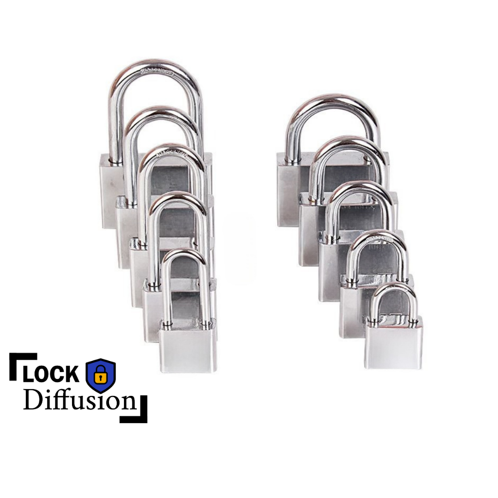 Premium Silver Stainless Steel Padlock: Rust & Water Resistant, Long ...
