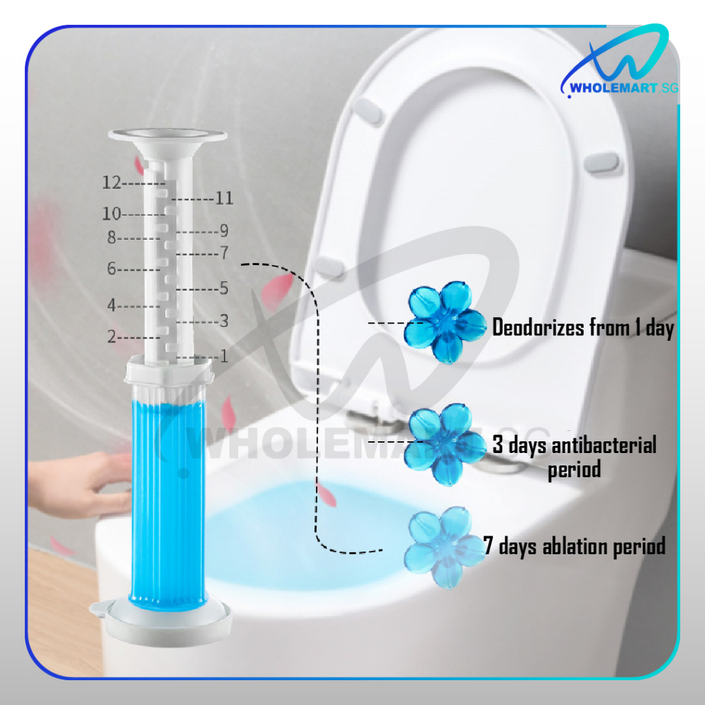 Toilet Bowl Fragrance Flower Gel Cleaning Bathroom Aroma Air Freshener ...