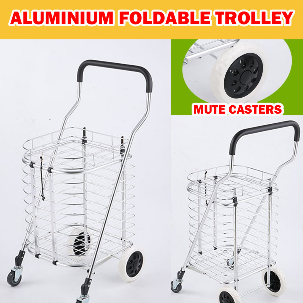 【Aluminium Alloy Trolley】 Foldable Shopping Trolley/Cart Waterproof ...