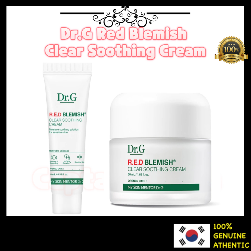 Dr.G Red Blemish Clear Soothing Cream 10ml / 50ml NO BOX | Shopee Singapore