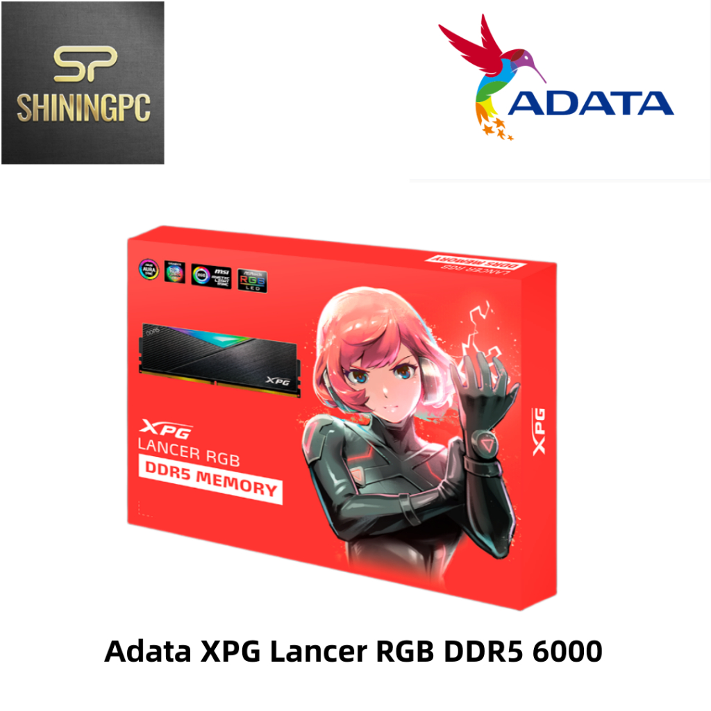 ADATA XPG Lancer RGB DDR5 Ram 6000 CL40 (2x16GB) XMP/EXPO - Black/White ...