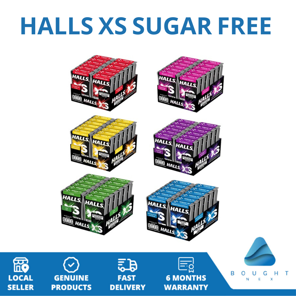 [Bundle of 12] Halls XS Sugar Free Candy 12.6g x12 - Limited Edition ...