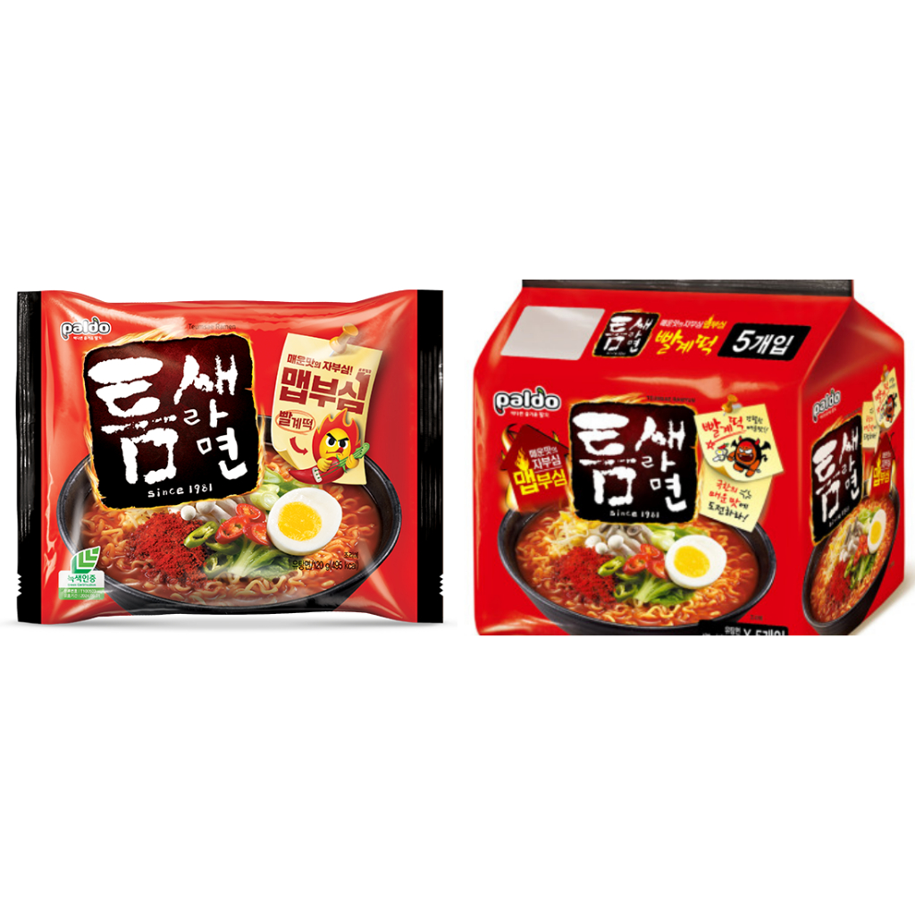 [Paldo] Teumsae Ramen Red Rice Cake (Bag 120g x 1 / Bundle 120g x 5 ...