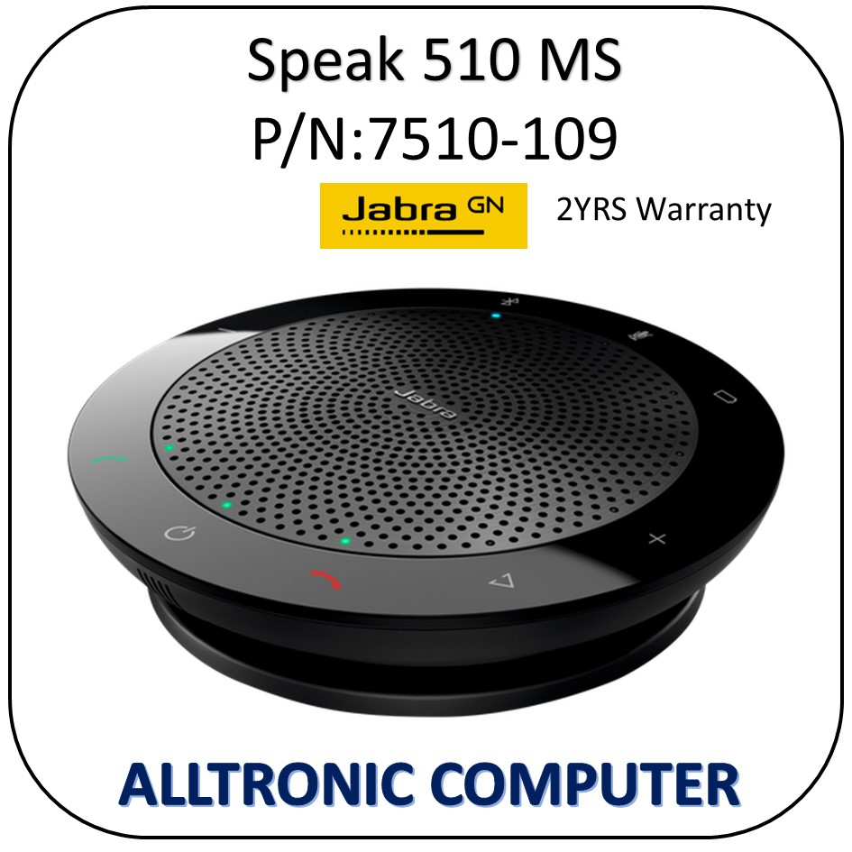 Jabra Speak 510 MS Wireless Bluetooth Conference Speaker with ...