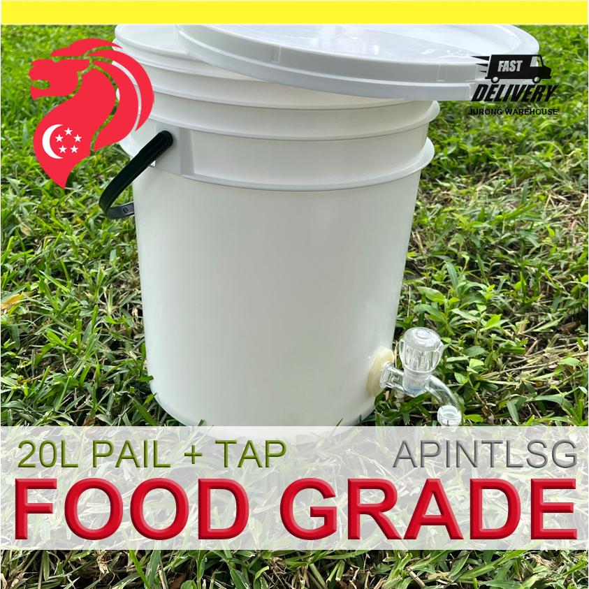 [SG SELLER] 20L Pail with Discharge Tap Food Grade | Shopee Singapore