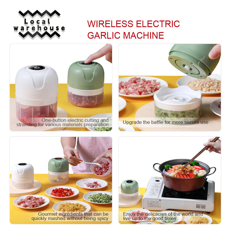 [SG in stock]Upgrade Electric Mini Food Chopper/Vegetable Meat Chili ...