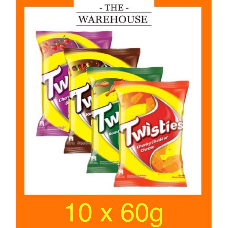 Twisties Snacks 10 x 60g Tomato/BBQ/Chicken/Cheese (Local Stock ...