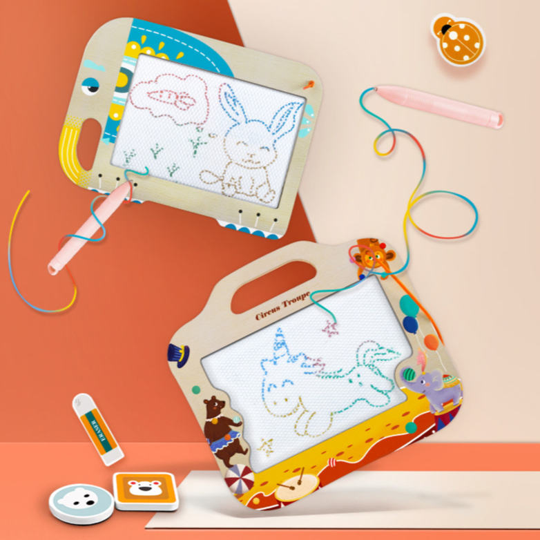 🌟 SG LOCAL STOCK 🌟 Erasable Kids Drawing Board Wood Doodle Sketch Pad ...