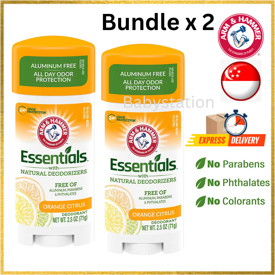 ARM & HAMMER Essentials Deodorant- Orange Citrus Free From Aluminum ...