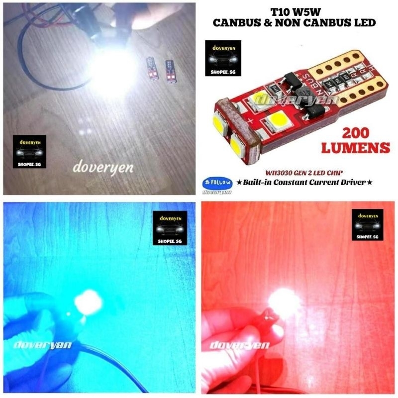 T10 W5W Canbus / Non Canbus LED Bulb - Pole Lights - Cabin Lights ...