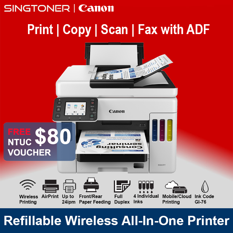 Canon MAXIFY GX7070 Easy Refillable Ink Tank Wireless 4-in-1 Business ...