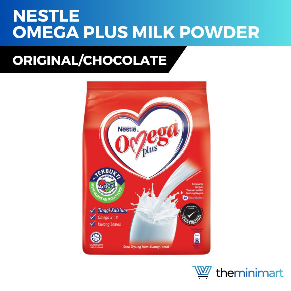 NESTLE Omega Plus Milk Powder 1KG/900G/1.1KG - Original / Chocolate ...