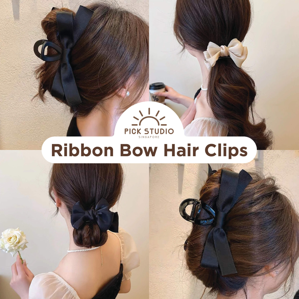 [SG READY STOCK] Elegant Ribbon Claw Hair Clip | Shopee Singapore
