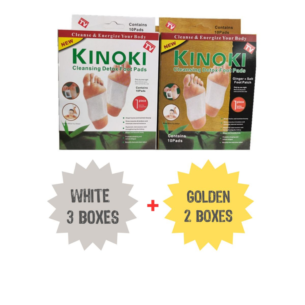 Kinoki 50/100 PCS Natural Ginger Salt Detox Foot Patches - For ...