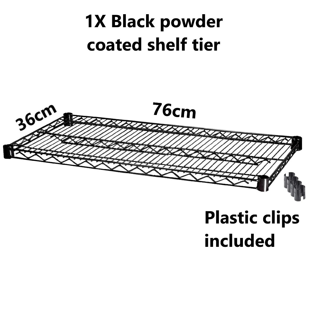 Black Wire Shelving Heavy Duty Type Anti-Rust Metal Carbon Steel ...