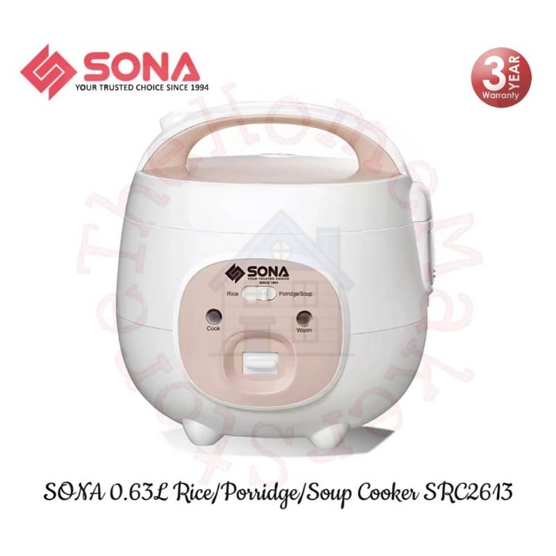 SONA 0.63L Rice & Porridge Cooker SRC 2613 | SRC2613 (3 Years ...