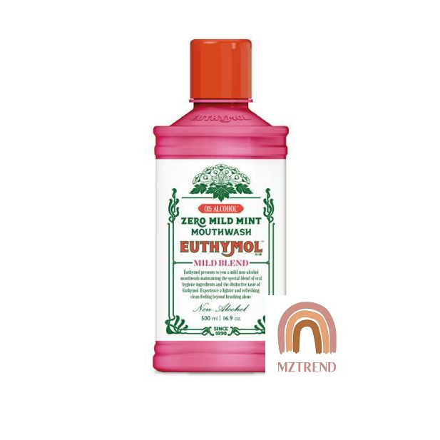 [MZTREND] EUTHYMOL New Zero Alcohol Mild Mint Mouthwash 500ml | Shopee ...