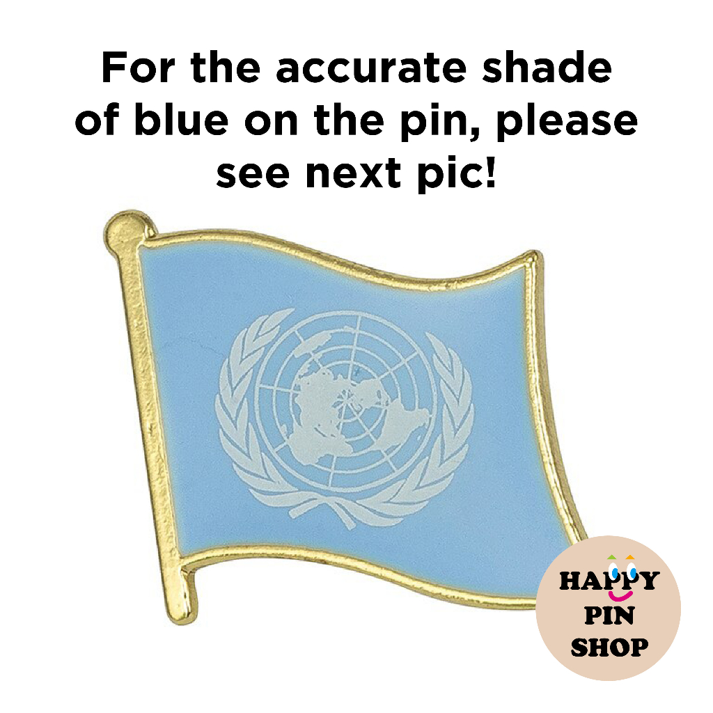🌐 UN Flag Pin, United Nations, World Flags, Collar Pin (happypinshop ...