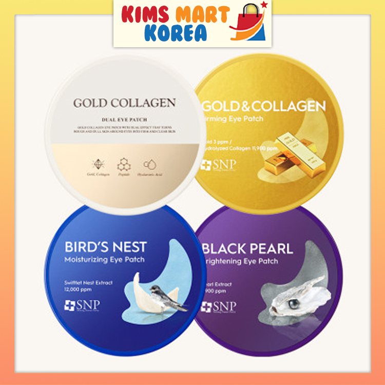 SNP Korean Gold Collagen Eye Patch, Ampoule Mask, Diamond Brightening ...