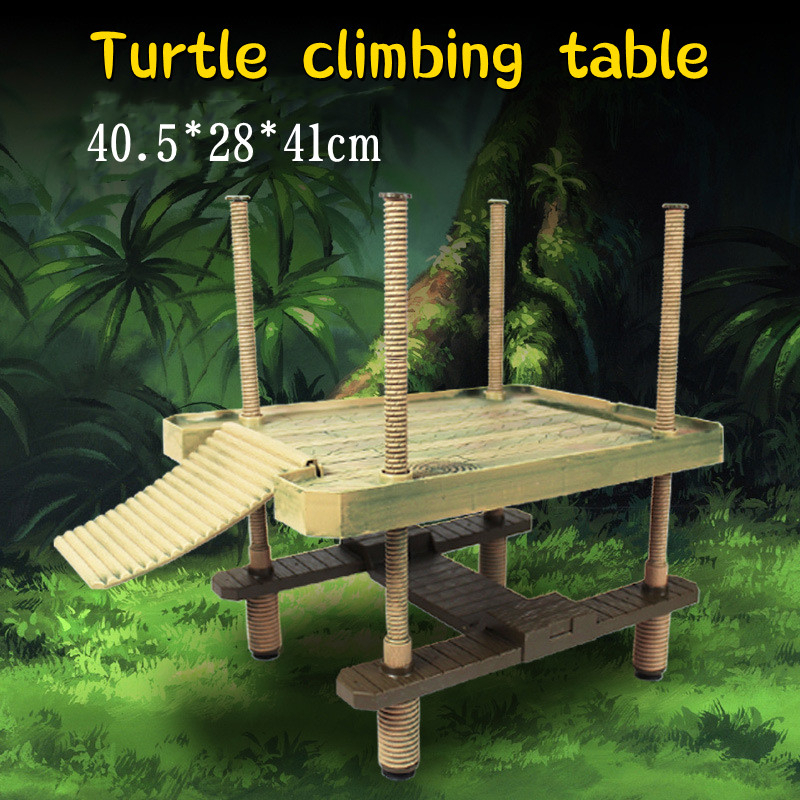 Reptile Large Turtle Square Pier Platform With Ramp Ladder Basking ...
