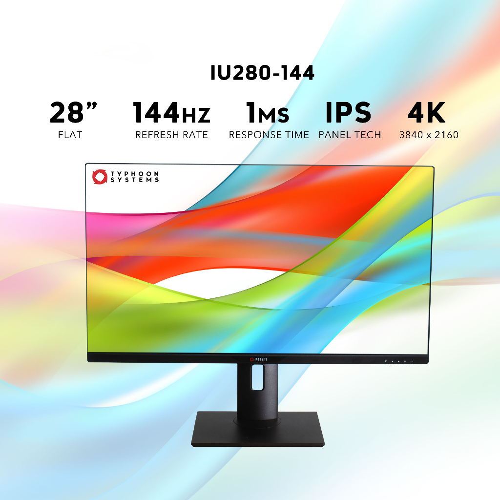Typhoon Display IU280-144 — 28-inch 144Hz Gaming Monitor 4K UHD, Fast ...