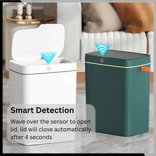 16L Motion Sensor Bin Self Seal Smart Dustbin / Rubbish Bin / Waste Bin ...