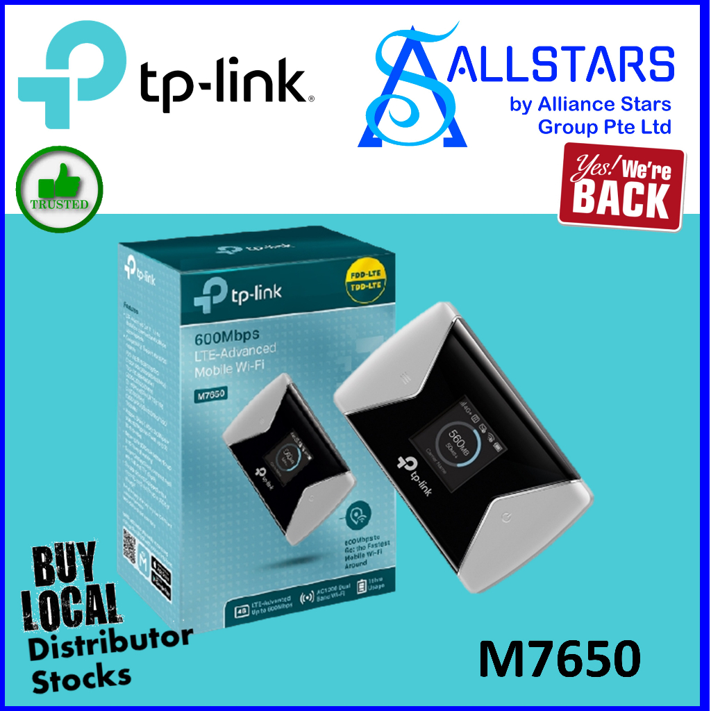 TPLink / TP-Link M7650 600Mbps LTE-Advanced Mobile Wi-Fi Router (Local ...