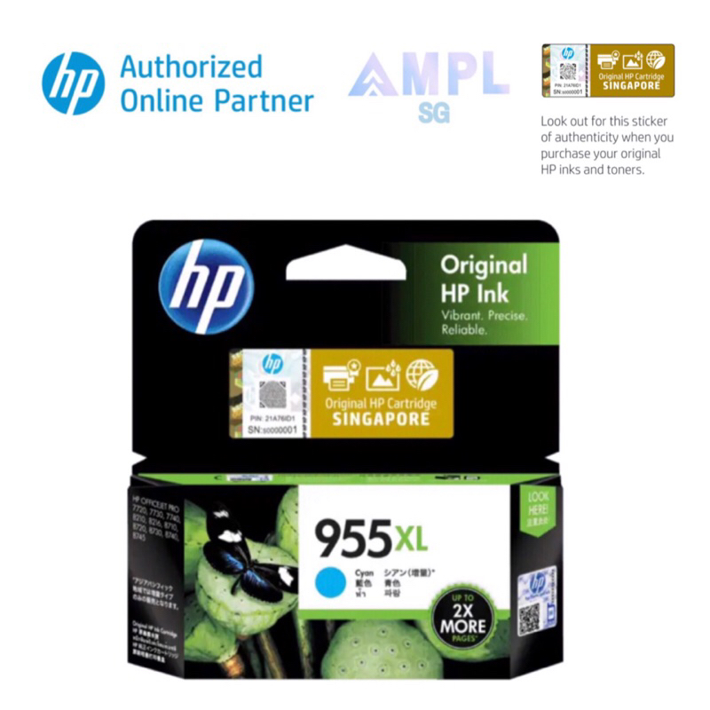 Genuine HP 955XL High Yield Original Ink Cartridge 955 955 xl Black ...