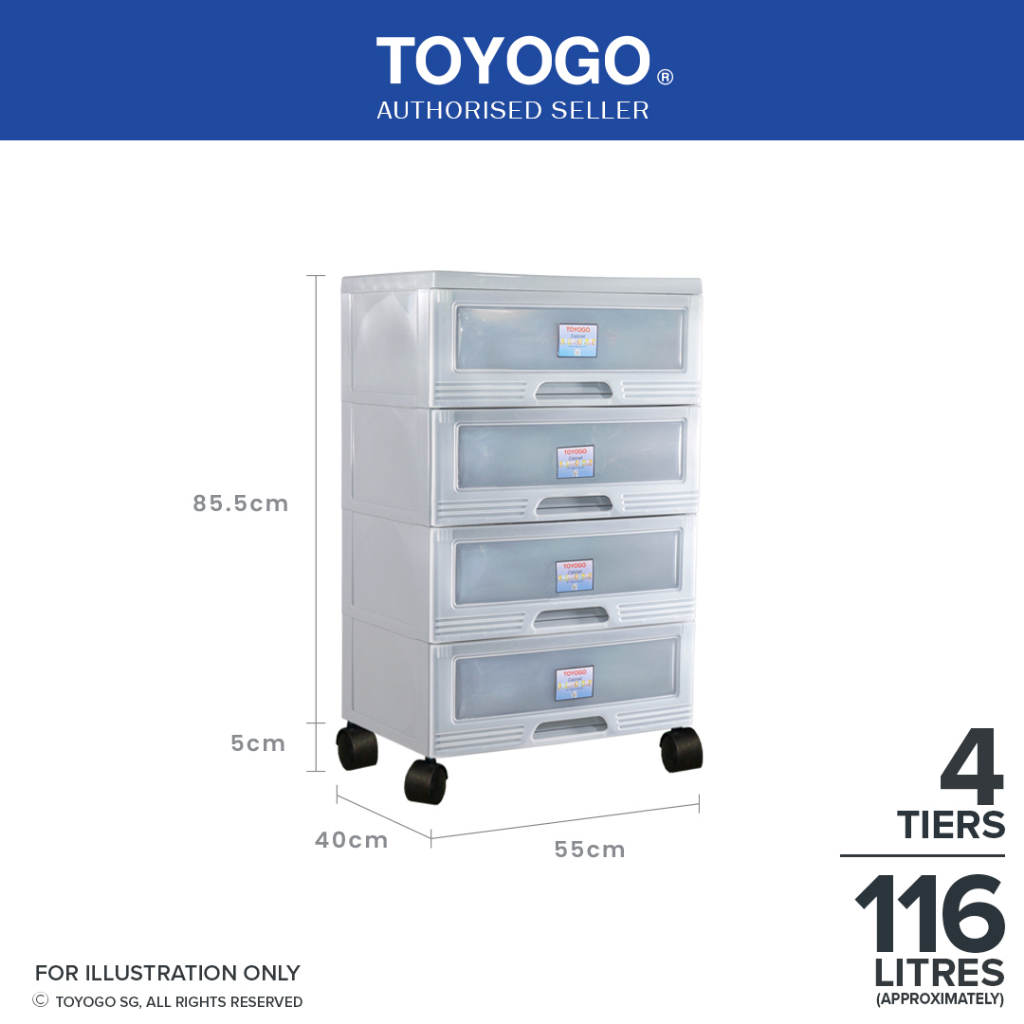Toyogo 609-4 609-5 609-6 Plastic Storage Cabinet / Drawer | Shopee ...