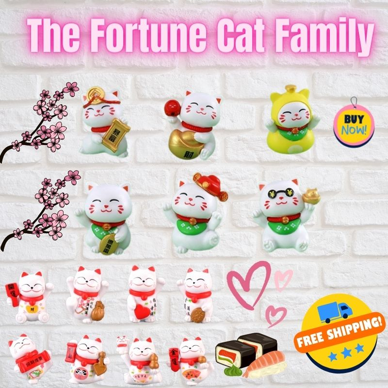Cute Figurine Gift: Lucky Fortune Cat Japan Figurine for terrarium ...