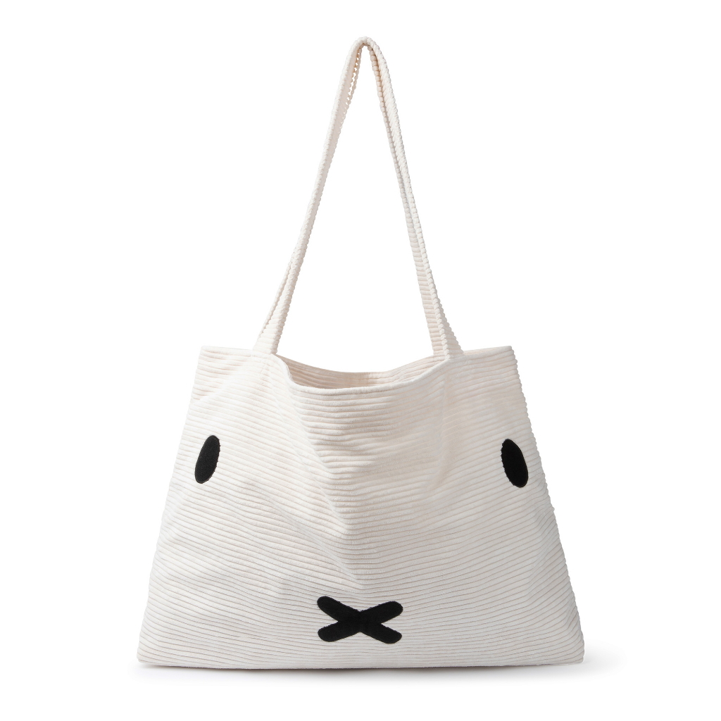 Miffy Shopping Bag Corduroy Cream 60cm. Large Tote Bag licensed Miffy ...