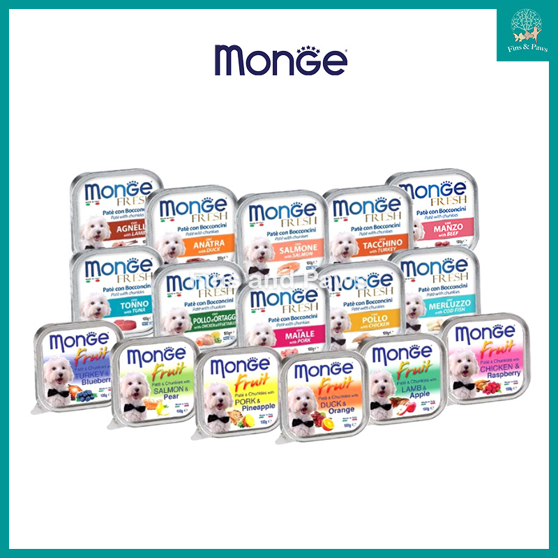 [MONGE] Buy 14 Free 2! Wet Dog Food Tray [Pate with Chunkies / Fruit ...