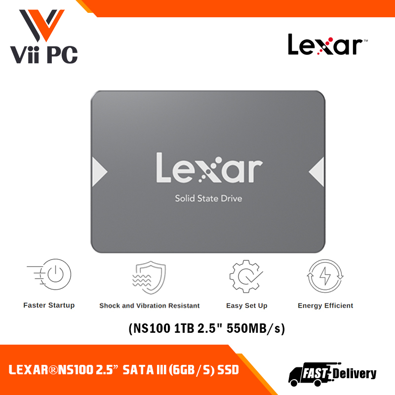 Lexar NS100 128GB/256GB/512GB/1TB/2TB 2.5 Inch SATA III Internal SSD Solid State Drive | Shopee ...