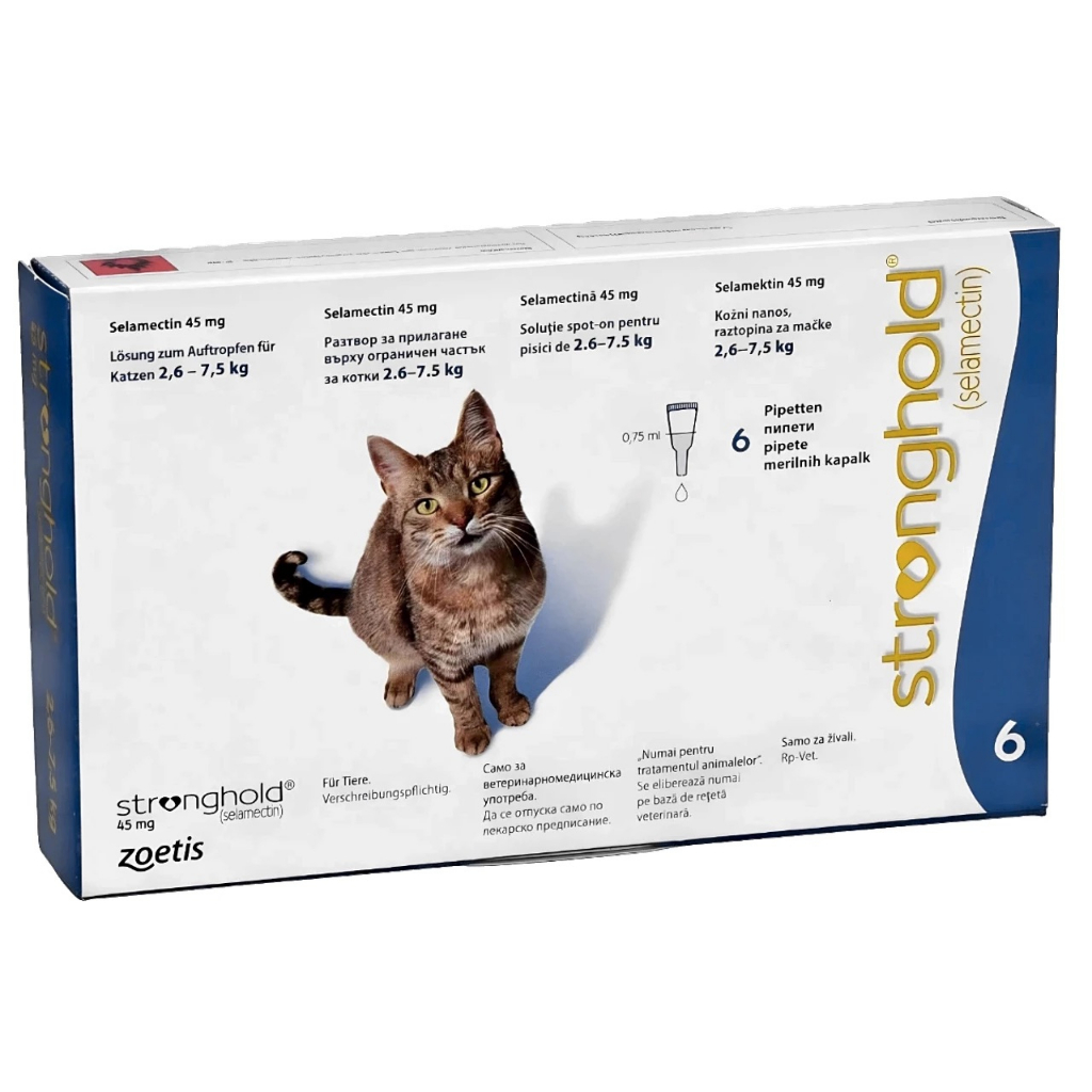 Stronghold (Revolution) 6 pipettes - Spot On Solution for Cats - 2.6 to ...