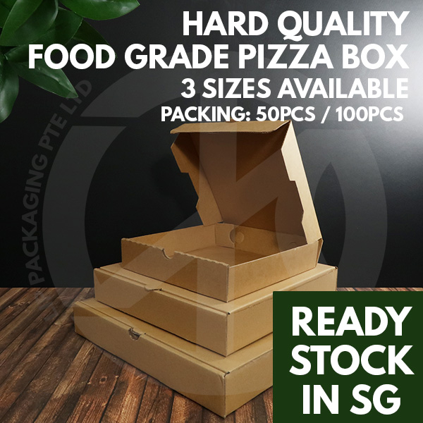 [FOOD GRADE] Kraft Brown Pizza Box (100pcs) / 10" Pizza Box / 12" Pizza ...