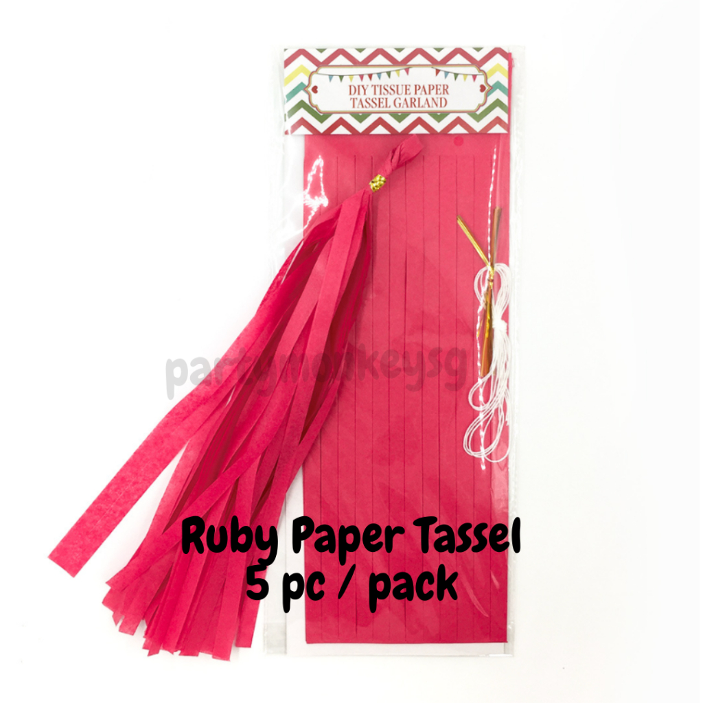 [SG Seller] Paper Tassel Metallic Tassle for Birthday Party Decoration ...
