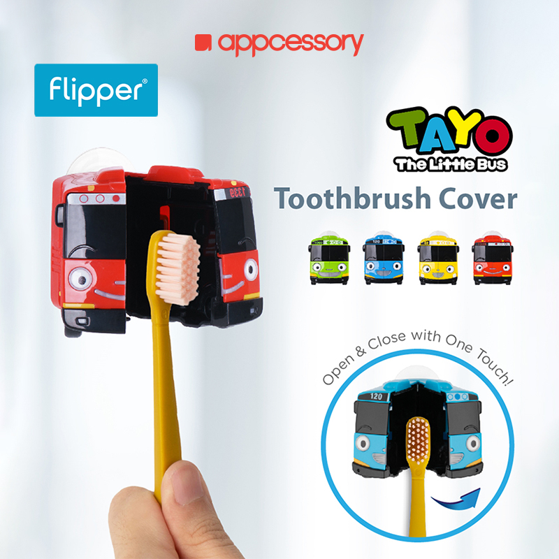 Flipper Tayo The Little Bus Kids Toothbrush Cover/Holder - Kids Oral ...