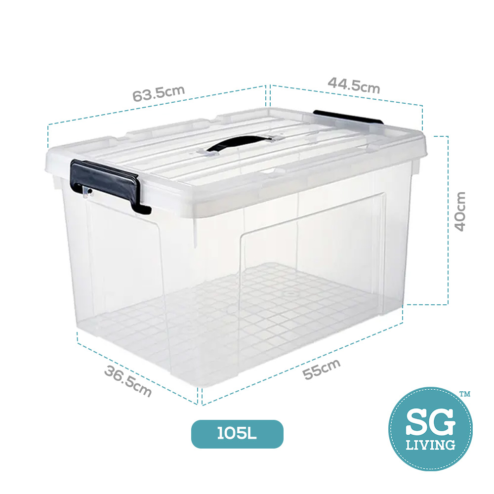 (SG Ready Stock) Stackable Storage Box | Heavy Duty | Transparent ...