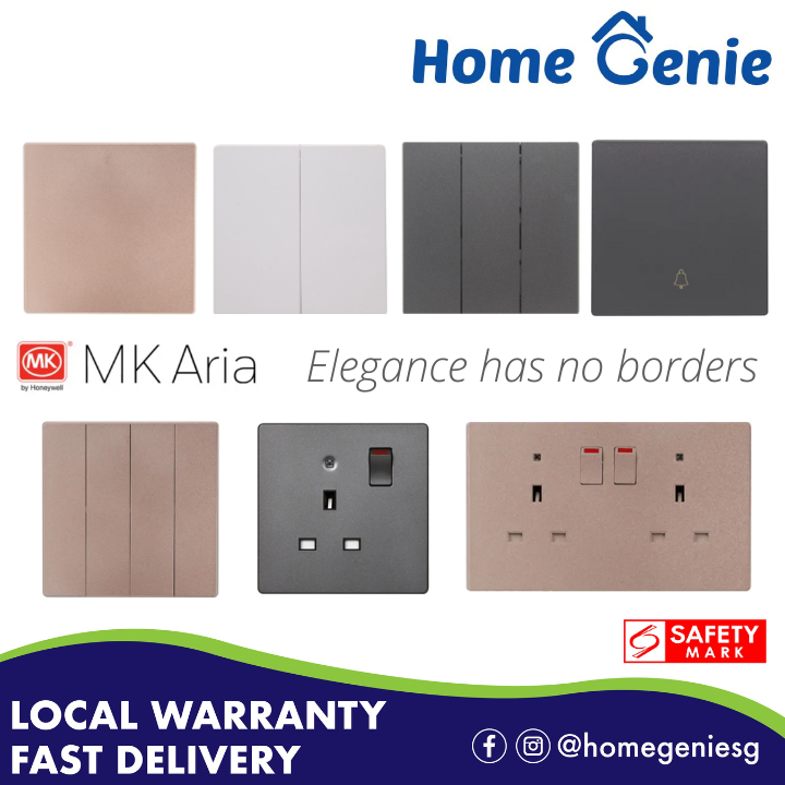 MK Honeywell Aria Series Switch, 13A Sockets, Bell Switch | Singapore ...
