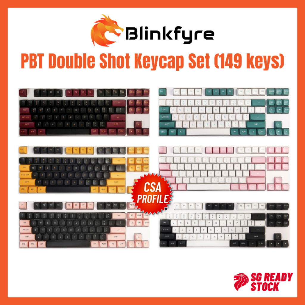 【SG】 PBT Double Shot Keycap Set (149 Keys) - CSA Profile | Shopee Singapore