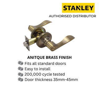 Stanley Tubular Lever Lock/ Backset 60/70mm Entrance/ Room Door Lock ...