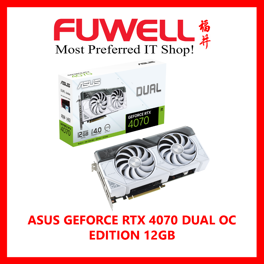 ASUS GEFORCE RTX 4070 DUAL OC EDITION 12GB | Shopee Singapore