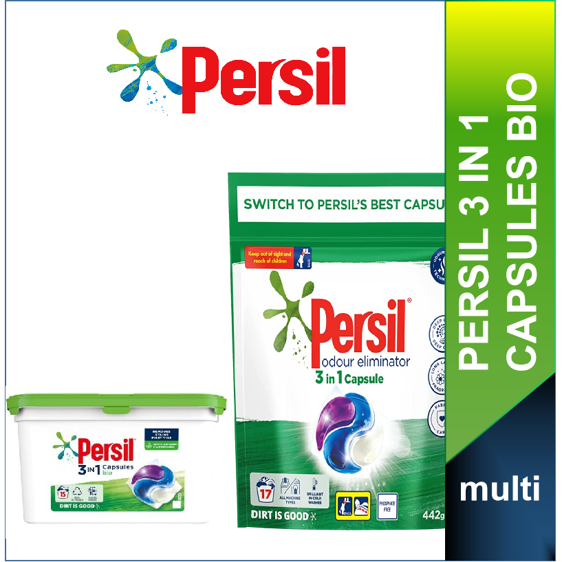 Persil 3 in 1 Bio Capsules Assorted Washes (15/17 Pieces) | Shopee ...