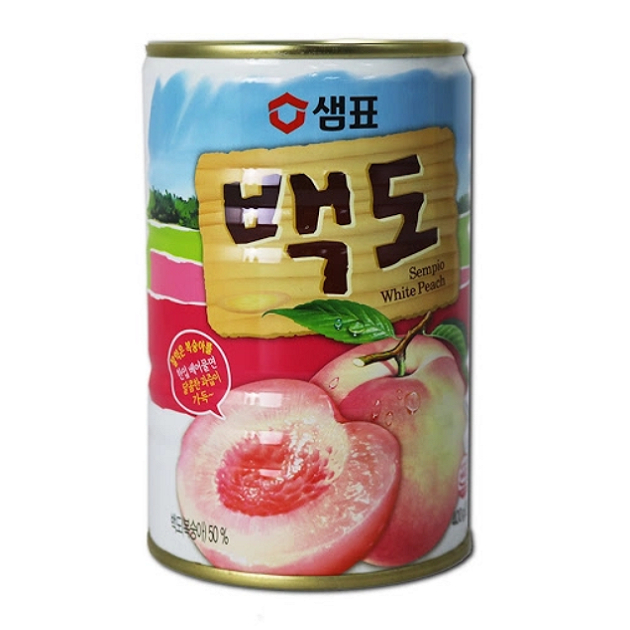 Sempio Canned White Peaches Halves 400g Korean Food Sarangmart | Shopee Singapore